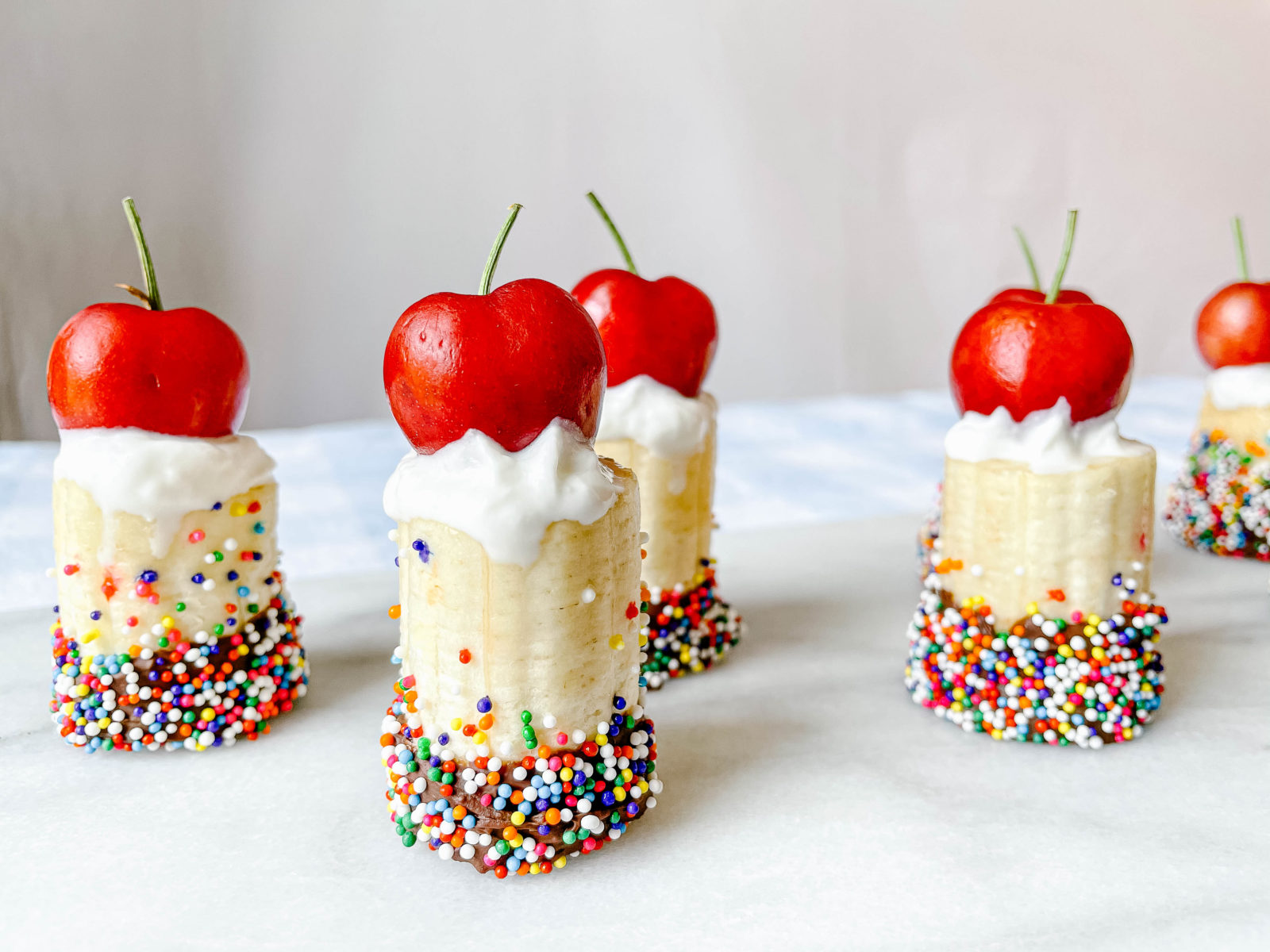 Mini Banana Split Bites - Shamila Sobers
