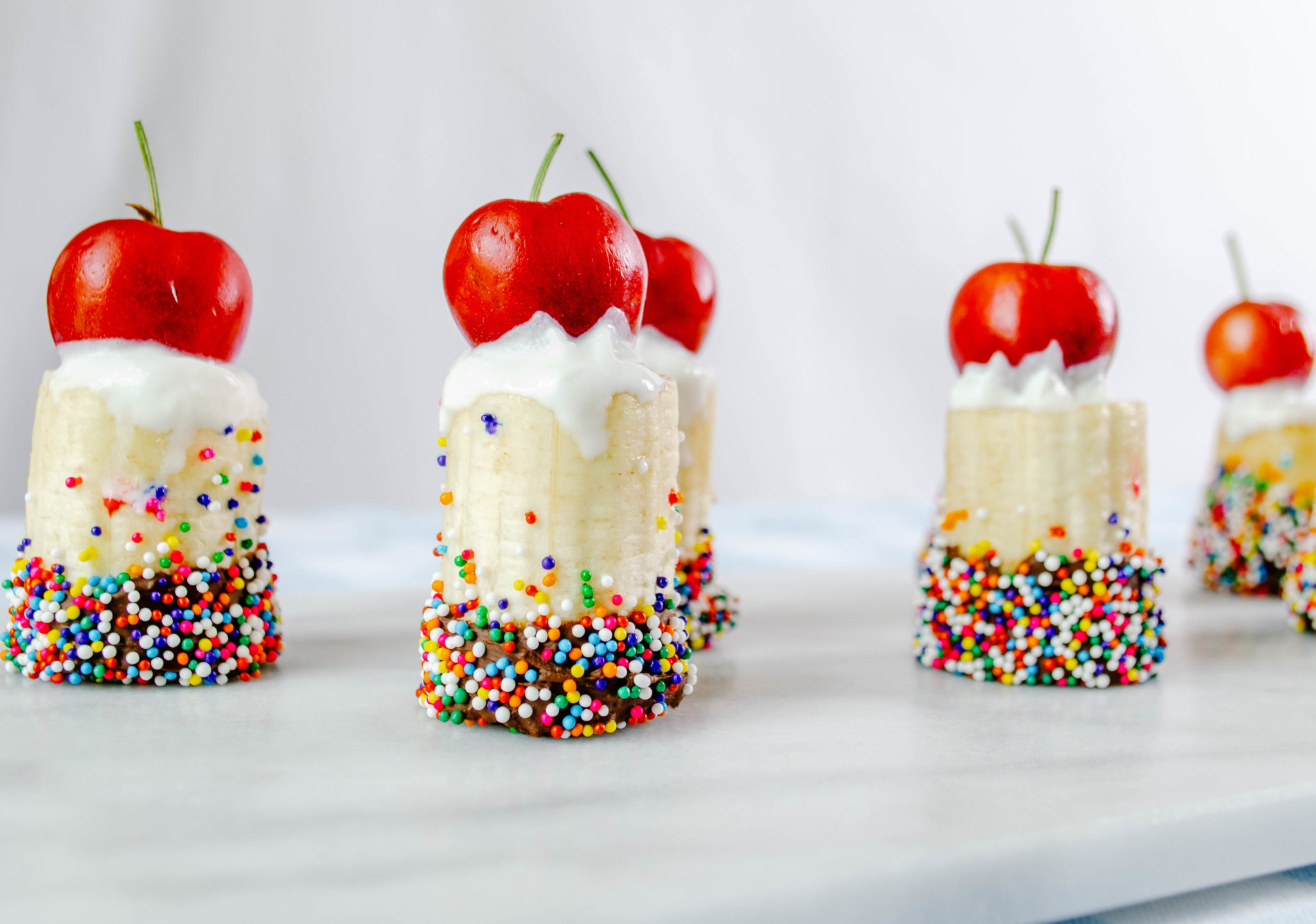 Mini Banana Split Bites - Shamila Sobers