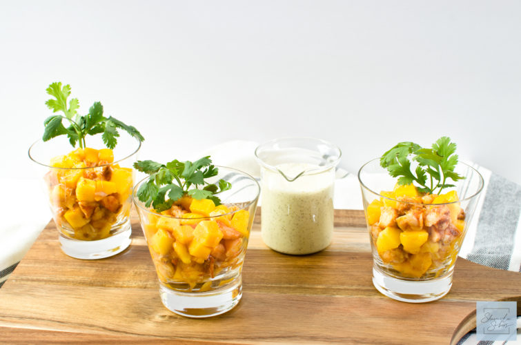 Shrimp & Mango Appetizer with Cilantro-Chile Sauce - Shamila Sobers