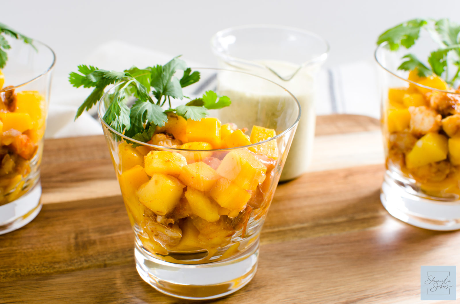 Shrimp & Mango Appetizer with Cilantro-Chile Sauce - Shamila Sobers