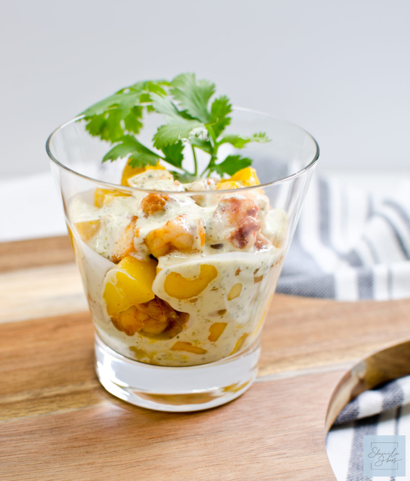 Shrimp & Mango Appetizer with Cilantro-Chile Sauce - Shamila Sobers