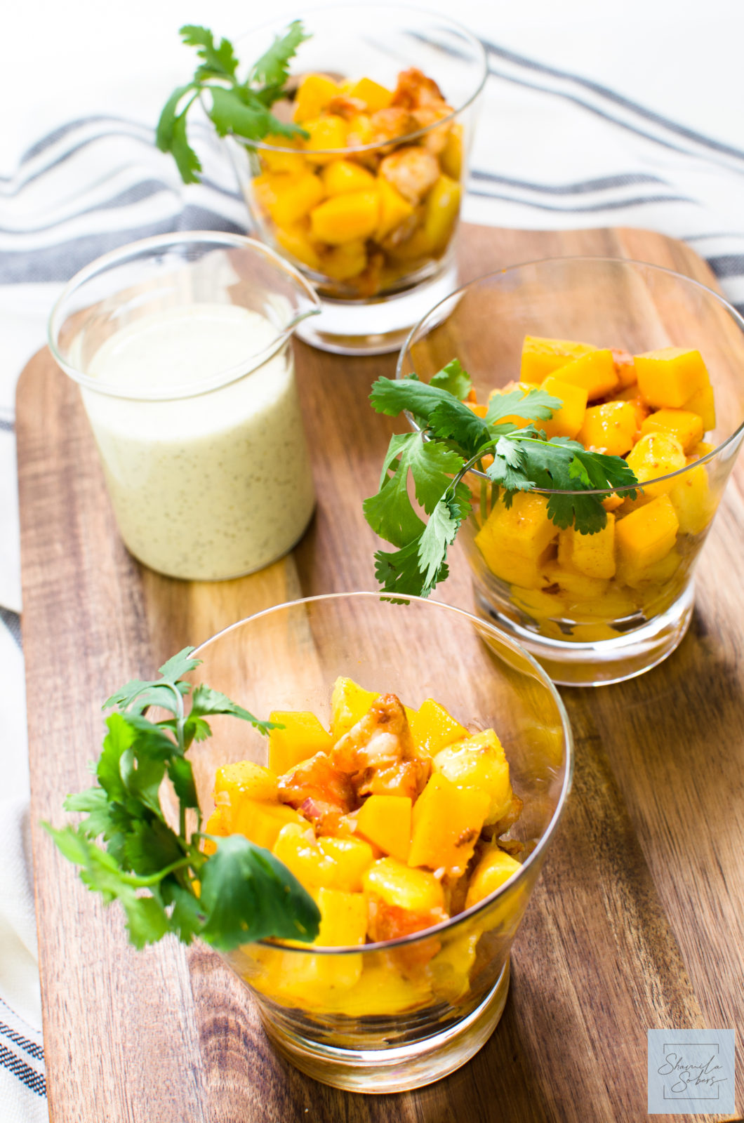 Shrimp & Mango Appetizer with Cilantro-Chile Sauce - Shamila Sobers
