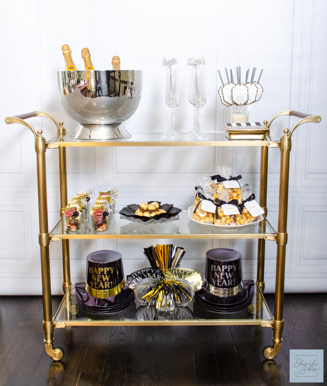 New Year’s Eve Bar Cart - Shamila Sobers